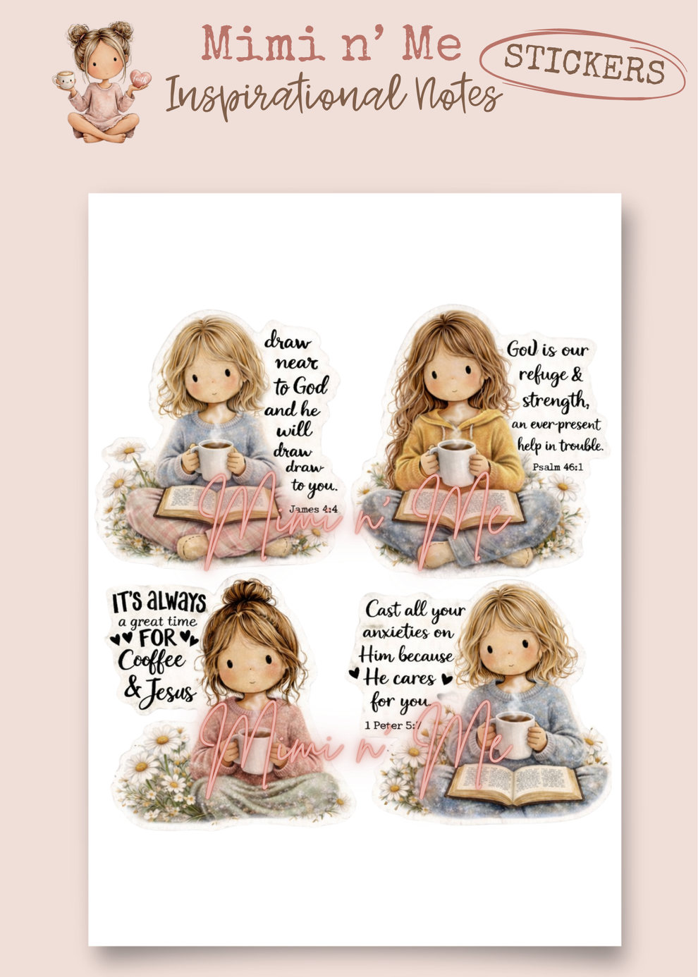 Sticker Set 4 pack #SS005 – Mimi n’ Me